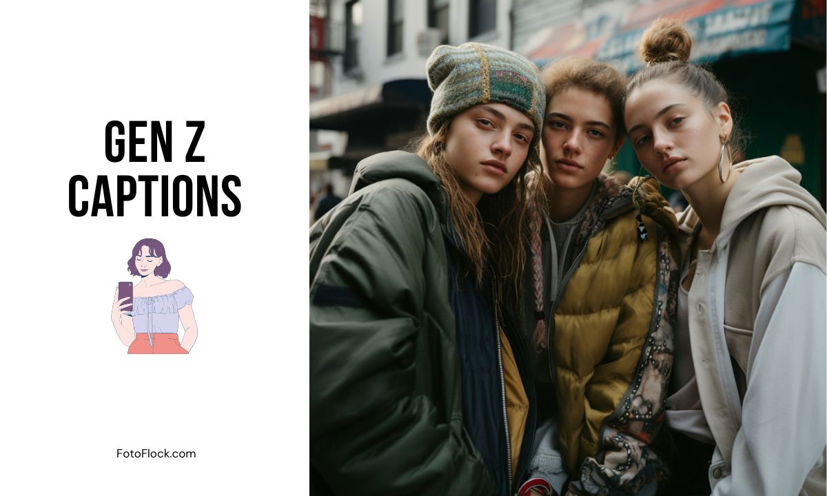 501+ Gen Z Captions: Trendy, Witty & Aesthetic for Every Post - Foto Flock